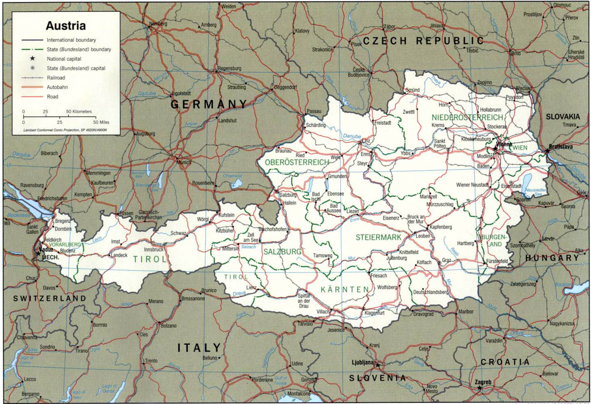 Maps of Austria - Carte-monde.org