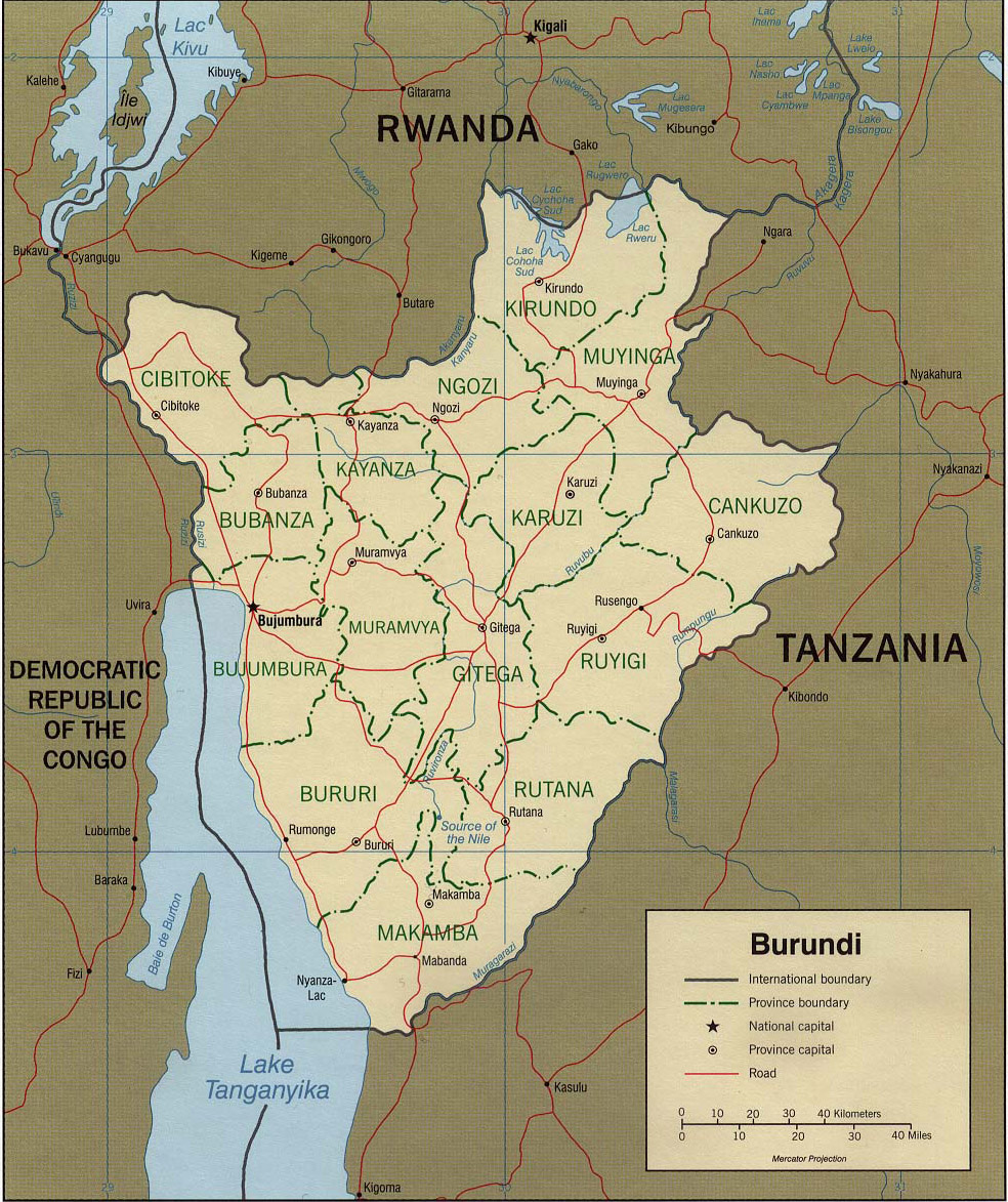 Cartes du Burundi - Carte-monde.org