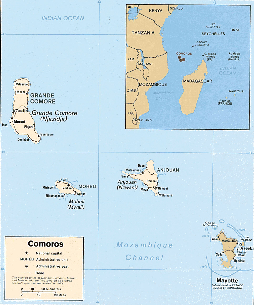 Cartes des Comores - Carte-monde.org