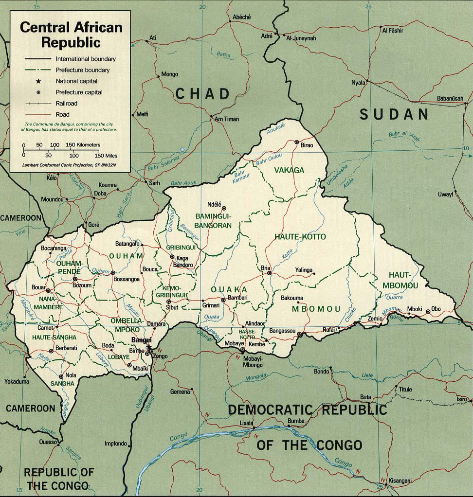 Cartes de la République Centrafricaine - Carte-monde.org