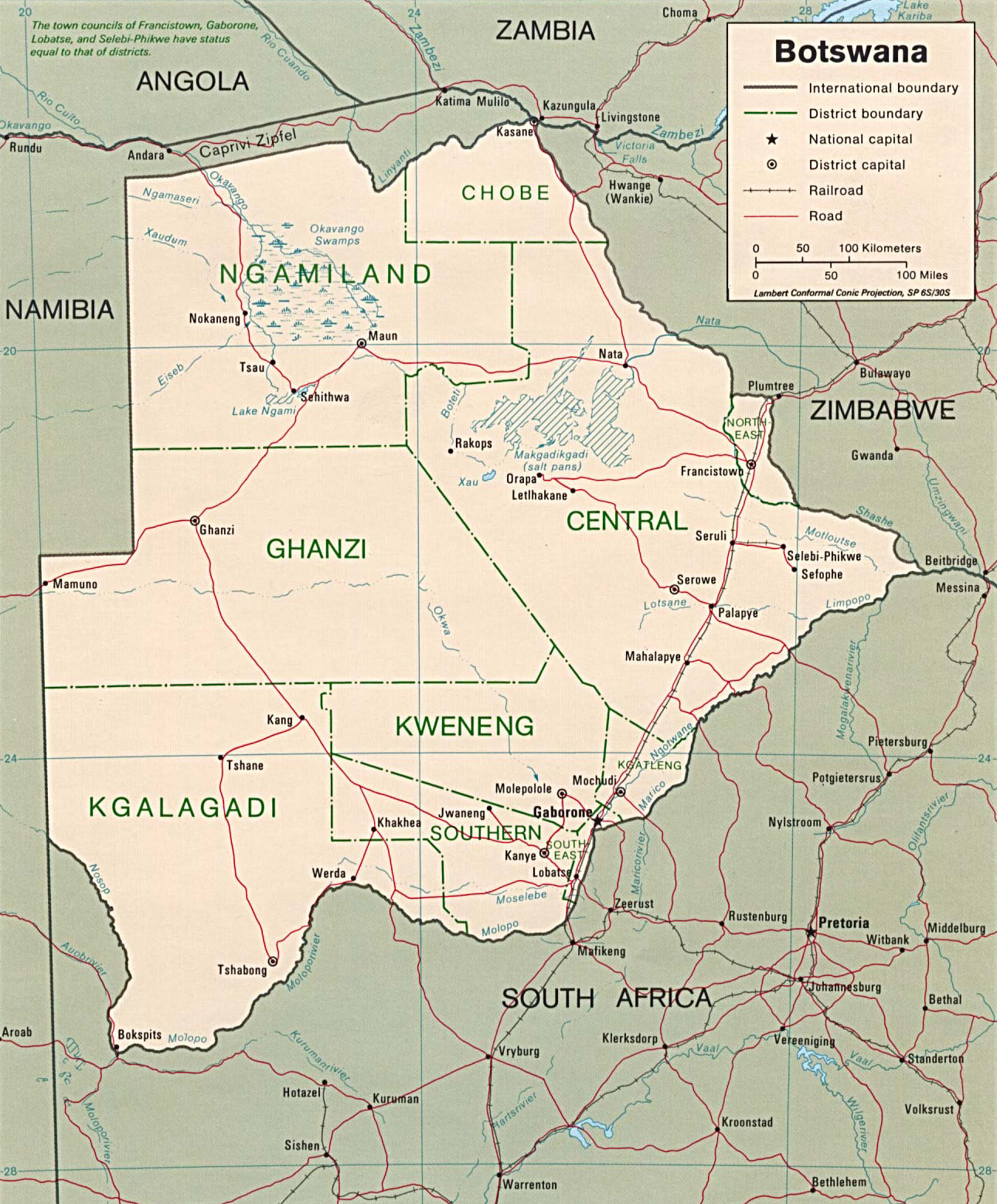 Cartes du Botswana - Carte-monde.org