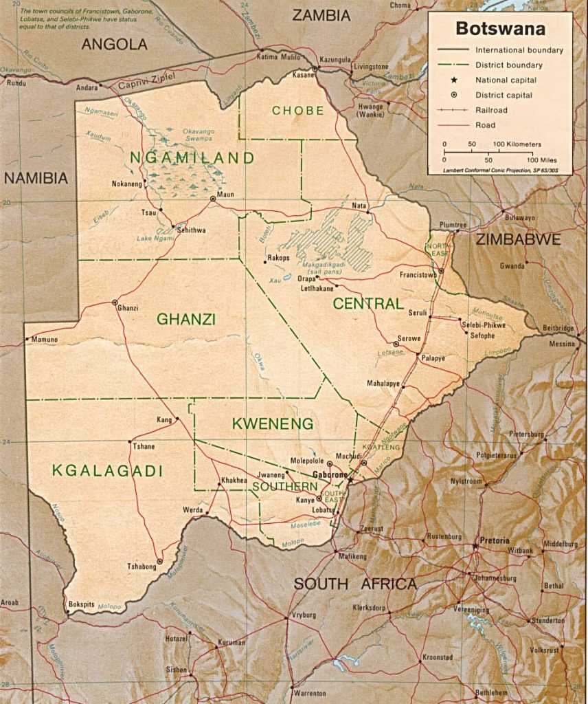 Cartes du Botswana - Carte-monde.org