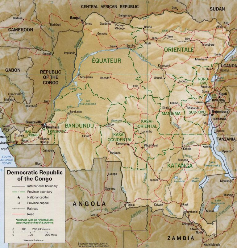 Cartes de la République Démocratique du Congo - Carte-monde.org
