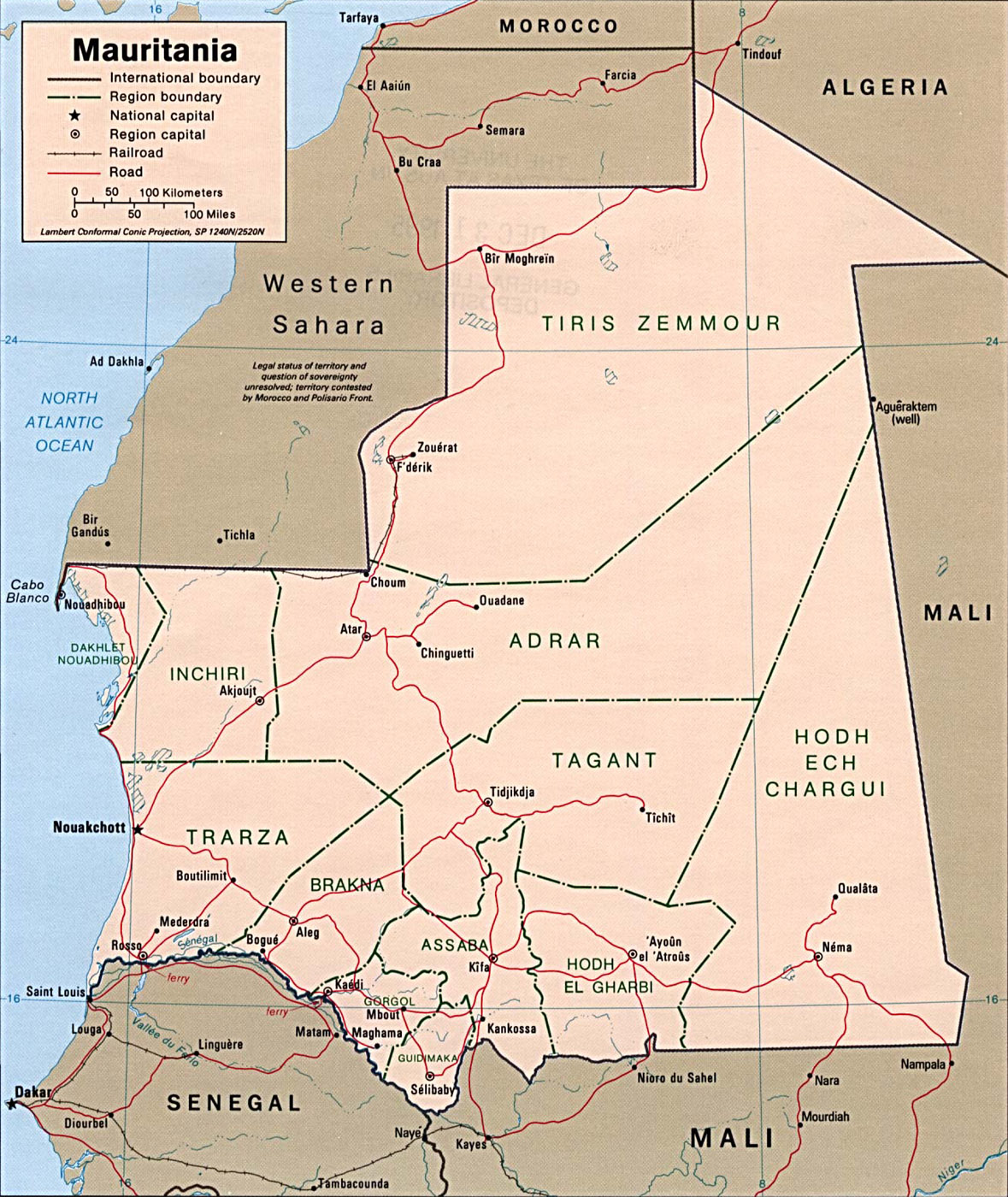 Cartes de la Mauritanie - Carte-monde.org