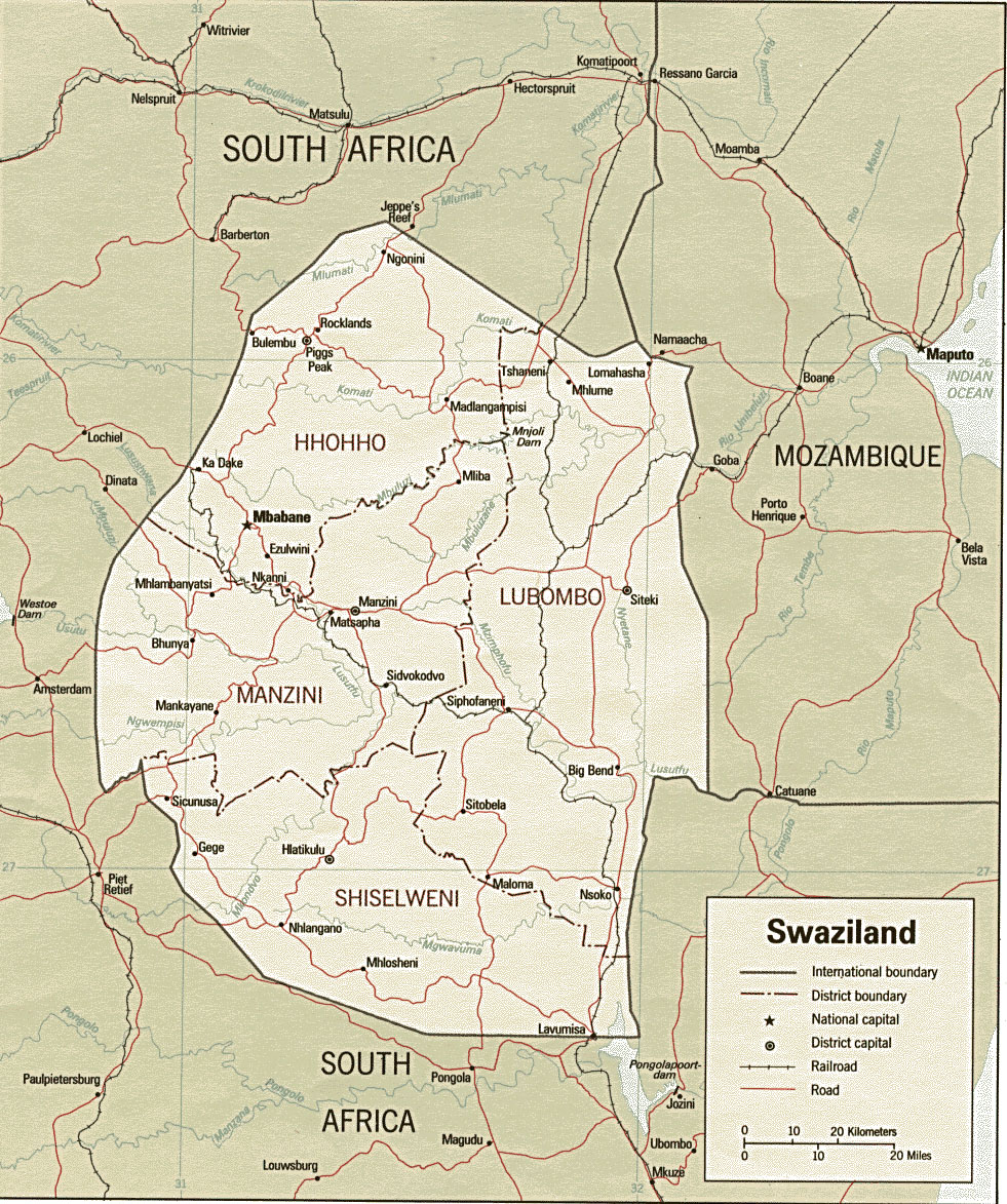 Cartes du Swaziland - Carte-monde.org