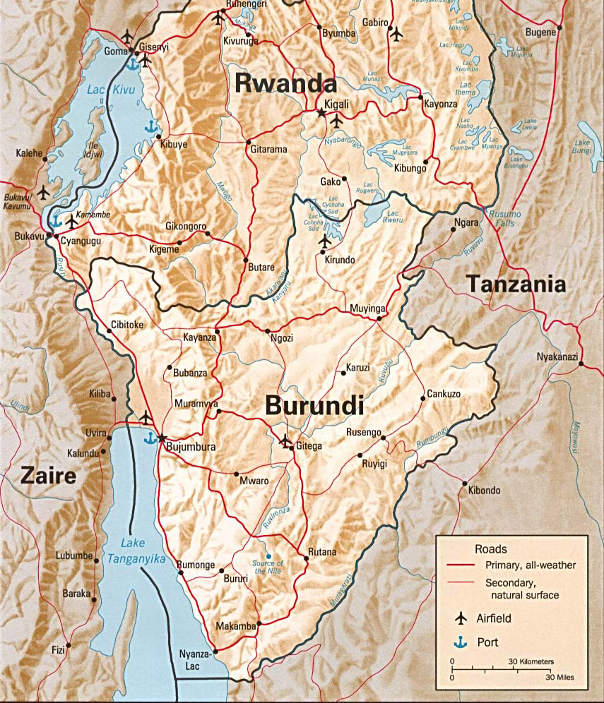 Cartes du Burundi - Carte-monde.org