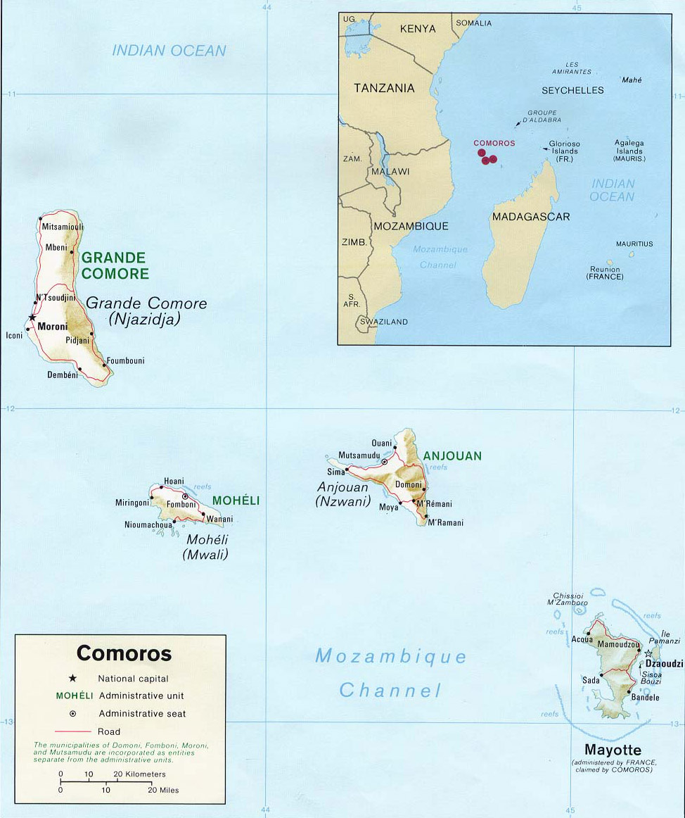 Cartes des Comores - Carte-monde.org