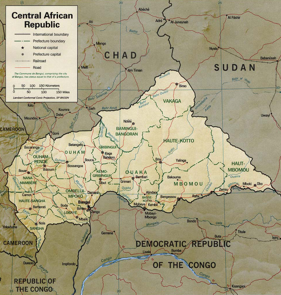 Cartes de la République Centrafricaine - Carte-monde.org