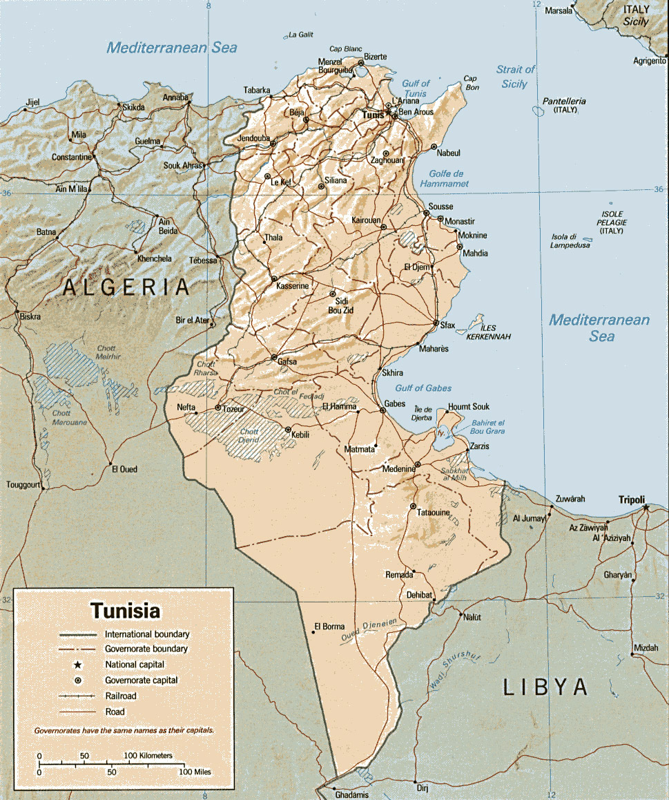 Cartes de la Tunisie - Carte-monde.org